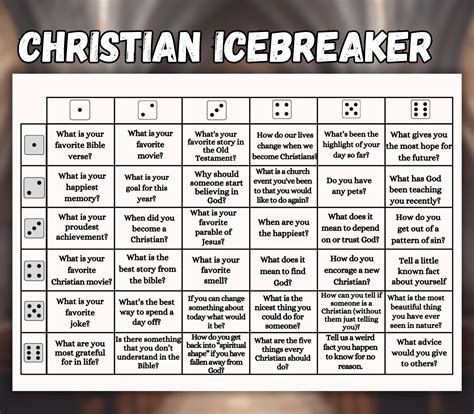 Icebreakers For Christian Meetings Free Math Worksheet Printable