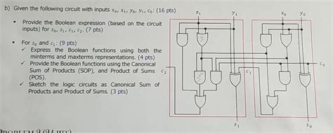 solved b given the following circuit with inputs xo x1