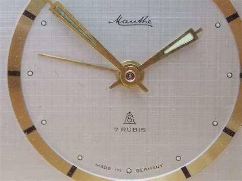 Mauthe Small Modern Brass Mantle Alarm Clock German Made I Like Mikes Mid Century Modern