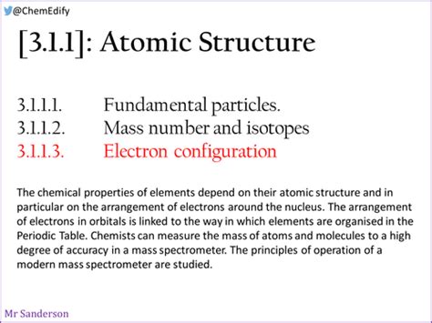 Aqa [3 1 1 3] Electron Configurations And Ionisation Energy [new Aqa A
