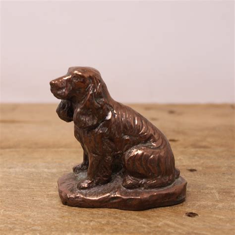 Vintage Cold Cast Bronze Cocker Spaniel Figurine Etsy