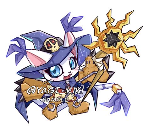 Tailmon And Wizarmon Digimon And More Drawn By Yagi Kiki Danbooru