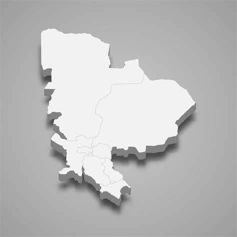 Premium Vector 3d Isometric Map Of Mbeya Is A Region Of Tanzania