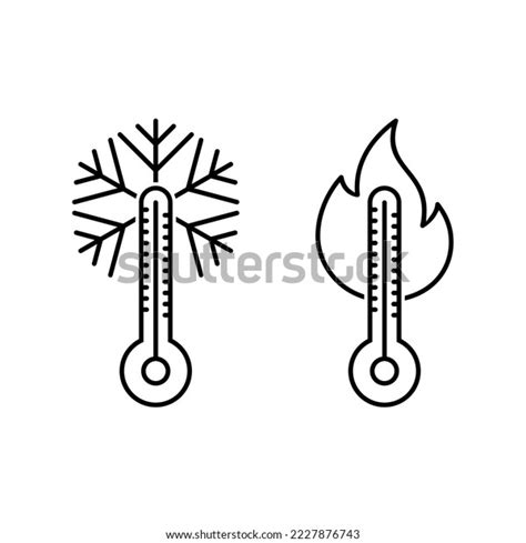 Thermometer Hot Cold Vector Illustration Hot Stock Vector Royalty Free