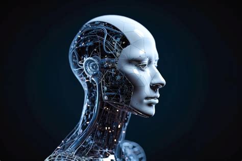 Premium Ai Image Android Robot Head Closeup Generative Ai