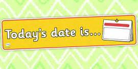 Todays Day And Date Display Pack Printable Calendar