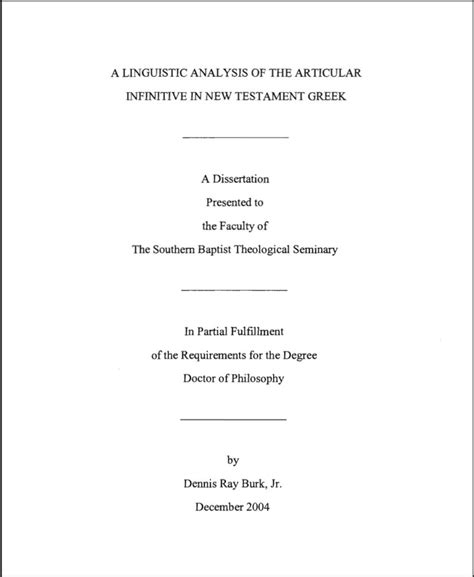 Dissertations Theses Dissertation Ideas Greek Language And