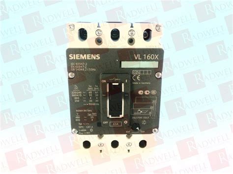 3VL1706-1DD33-0AA0 Molded Case Circuit Breaker by SIEMENS