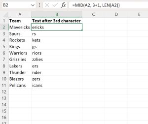 Excel How To Extract Text After Nth Character