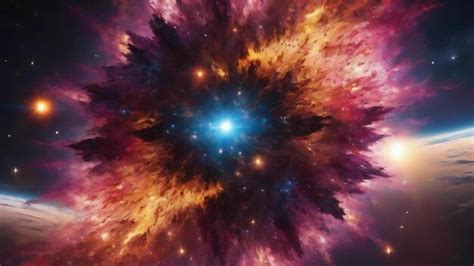 Premium Photo Star Explosion In Outer Space Digital Art