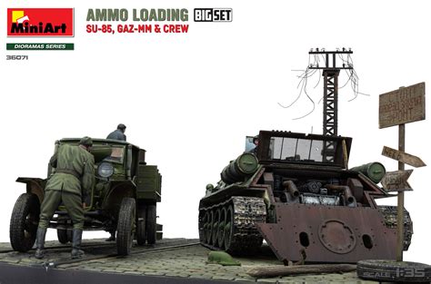 Działo Samobieżne Su 85 Ciężarówka Gaz Mm Diorama Somap