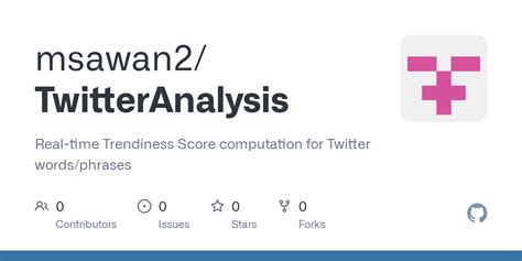 Github Msawan Twitteranalysis Real Time Trendiness Score Computation For Twitter Words Phrases