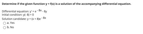 Solved Determine If The Given Function Y F X Is A Chegg