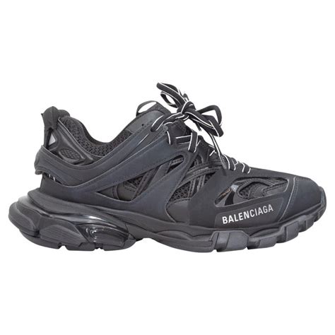 Balenciaga Black Mesh And Nylon Track Sneakers For Sale At 1stdibs