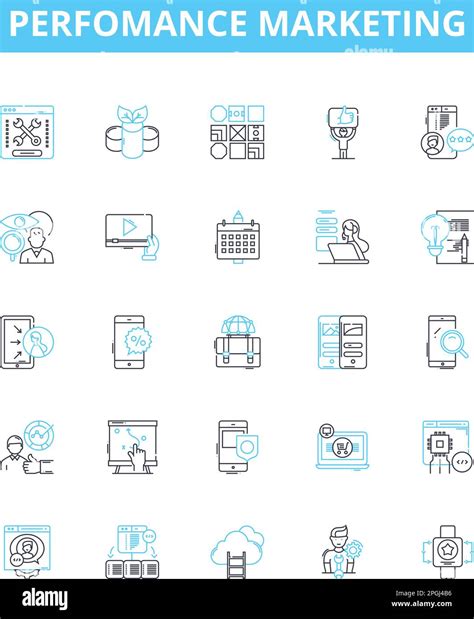 Perfomance Marketing Vector Line Icons Set Performance Marketing