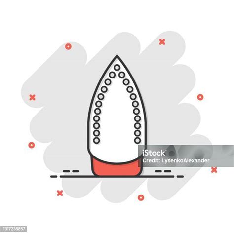 만화 스타일의 철 아이콘 흰색 고립 된 배경에 세탁 장비 만화 벡터 그림 다림질 스플래시 효과 비즈니스 컨셉 가사 집안일에 대한 스톡 벡터 아트 및 기타 이미지 Istock