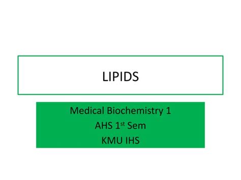 Chapter 6 Lipidspower Point In Ms Power Pptx