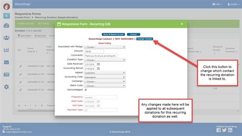 Responsive Forms 7 Recurring Donation Donorsnap Support