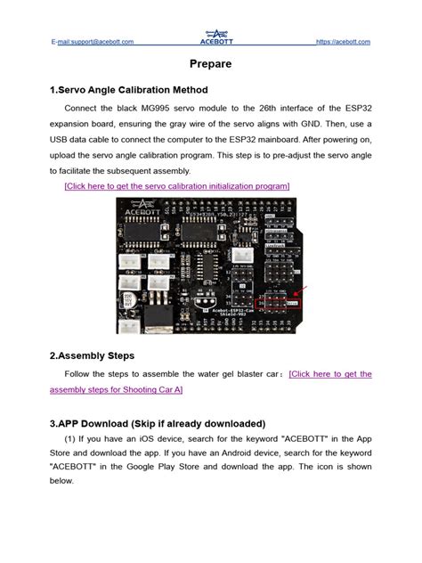 0must Read Before Use Acebott Qd005 Esp32 Shooting Car A Pdf