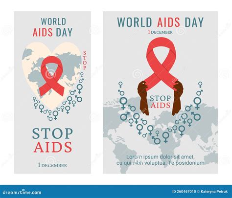 World Aids Day Poster Flyer Stock Vector Illustration Of Vector