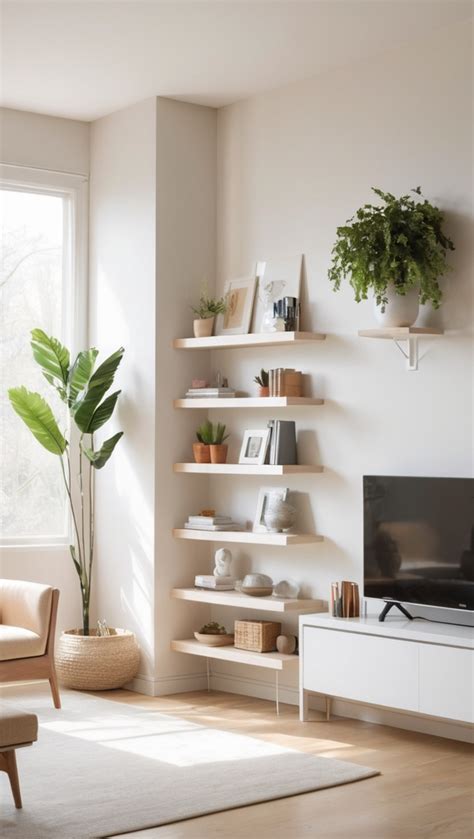 How Can I Enhance My Living Room With Minimalist Shelf Decor