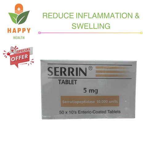 Exp 72026 Serrin 5mg Tablet 50 X 10 Tablets Shopee Malaysia