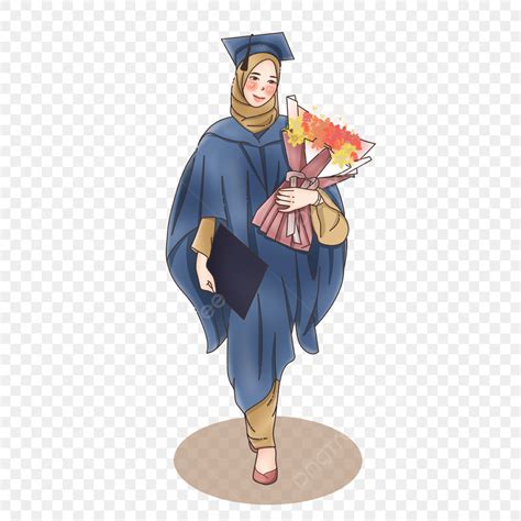 Gambar Gadis Wisuda Dengan Toga Wisuda Png Wisuda Hijab Wisuda Muslimah Png Dan Psd Untuk