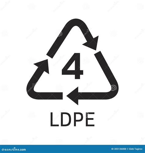 Plastic Resin Code Icon Of Ldpe Stock Vector Illustration Of Polypropylene Arrow 305136088