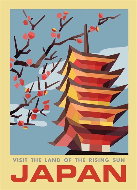 Visit Japan Vintage Travel Poster Art Prints By Travel Buy