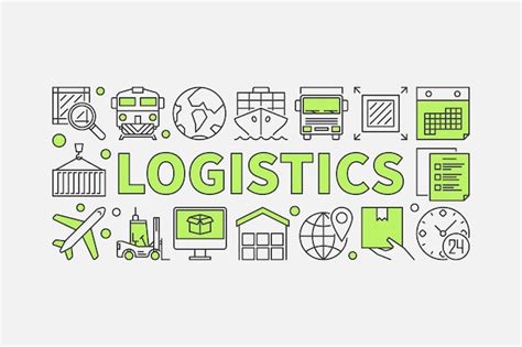 Logistics Concept Minimal Illustration Vector Banner Premium Vector