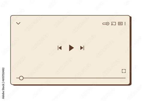 vector y2k video player window nostalgic ui retro computer interface