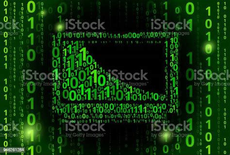 Television Binary Code Vector Pattern Background Stock Illustration