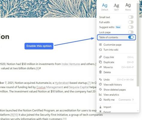 How To Add Table Of Contents In Notion Notioniers