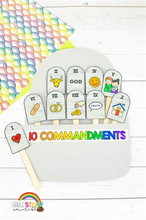 Ten Commandments Crafts Bible Story Printables
