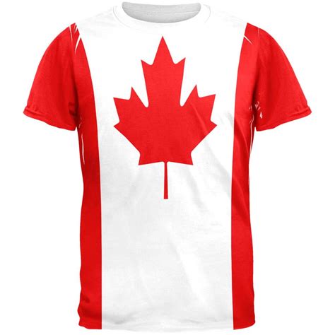 Canadian Canada Flag All Over Mens T Shirt Multi X Lg