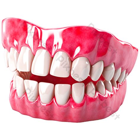 3d Illustration Of Fitting Dentures Png Images Png Free Download