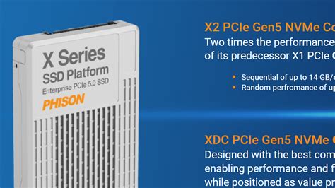 Phison Ssd Controller X2 Und Xdc Mit Pcie 5 0 Angekündigt Computerbase