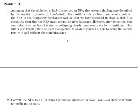 Solved Problem Iii 1 Assuming That The Alphabet Is Ab