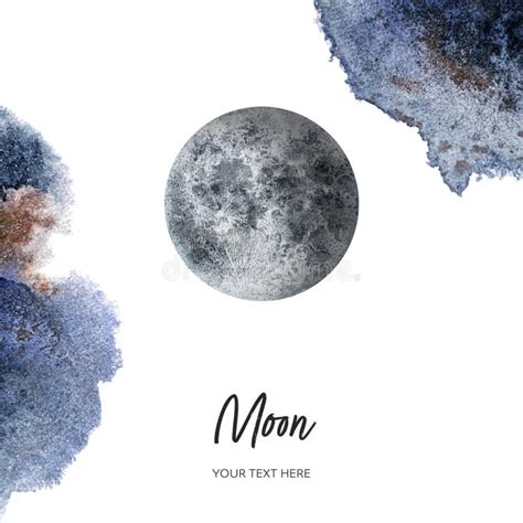 Moon Watercolor Planets Stock Illustrations 1843 Moon Watercolor