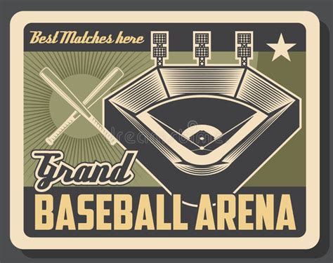 Vintage Baseball Stadium Stock Illustrations 442 Vintage Baseball