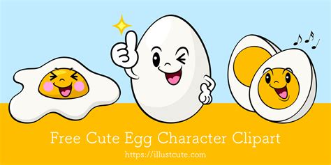 Free Cute Character Clipart Collection For Egg Illustcute