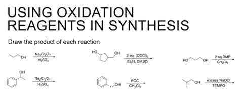 Solved Using Oxidation Reagents In Synthesisdraw The Product