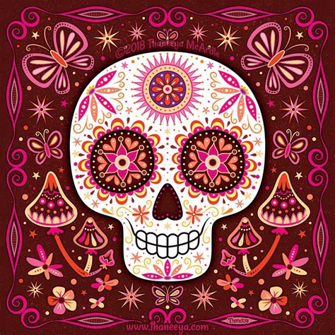 Kule Sukker Skull Design 900 Colorful Skullssugar Skulls Ideas In