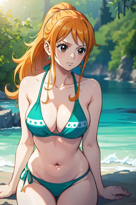 Nami From One Piece Long Oran Seaart Ai