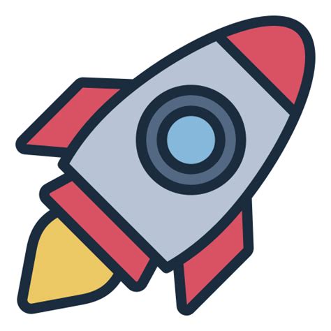 Rocket Space Technology Launch Shuttle Startup Accelerate Icon