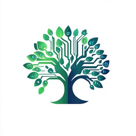 Tree Technology Logo Template Premium Ai Generated Image