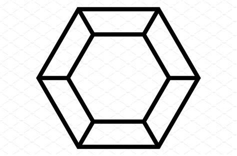 Hexagon Gem Classic Jewel Form Technology Illustrations ~ Creative