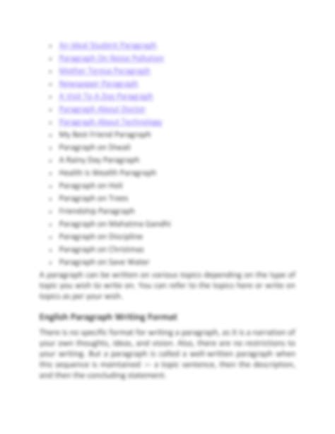 Solution How To Write A Paragraph Studypool