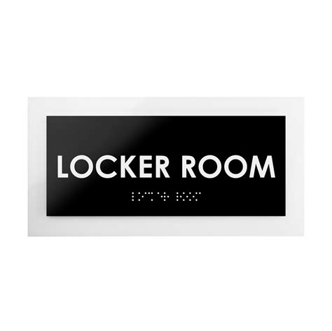Locker Room Sign Acrylic Door Plate — Simple Design Bsign