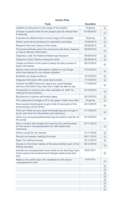 Epq Action Plan Pdf Free Download
